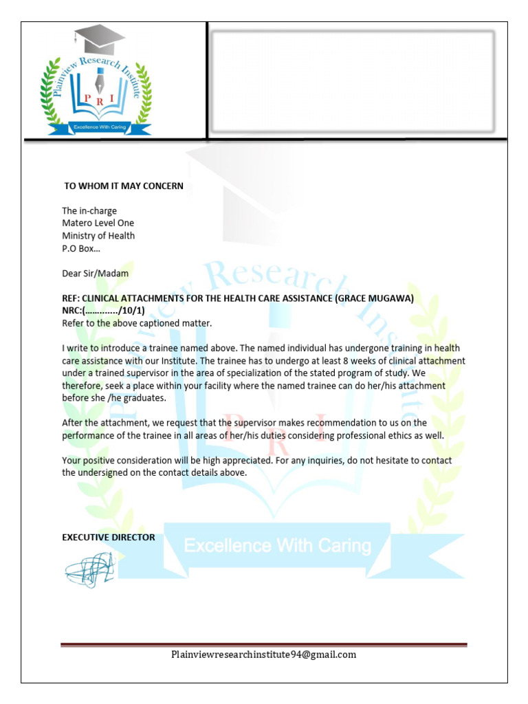 Grace Mugawa Recomm | PDF