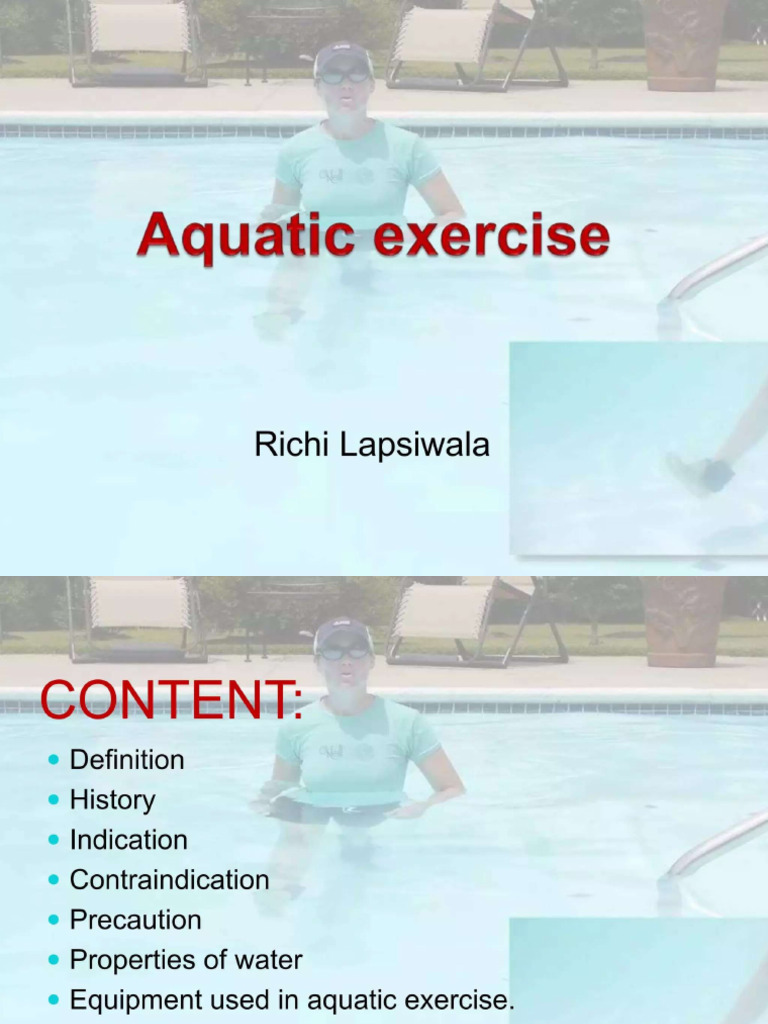 Aquatic Exercise | PDF