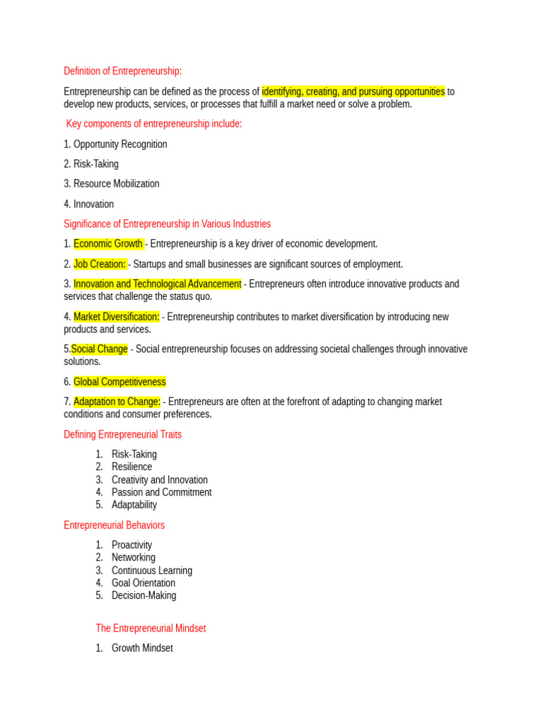 Understanding Entrepreneurship and Its Impact | PDF | Entrepreneurship ...