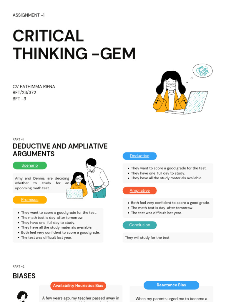 Critical Thinking Assignment-1 (1) | PDF | Cognition