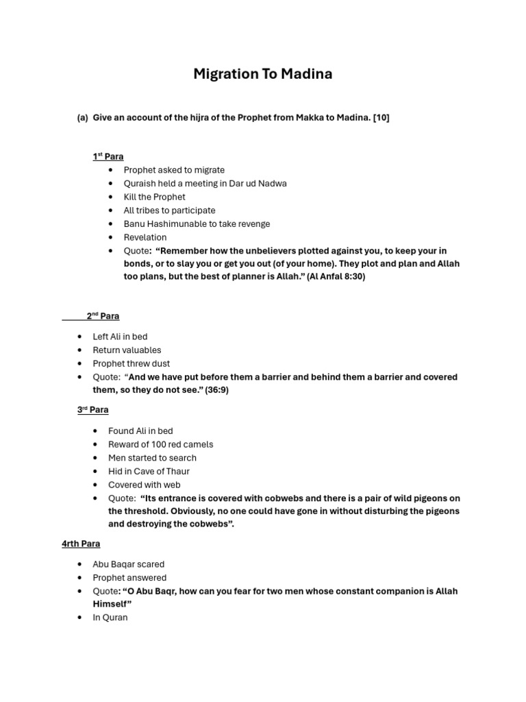 Migration to Madina | PDF | Muhammad | Medina