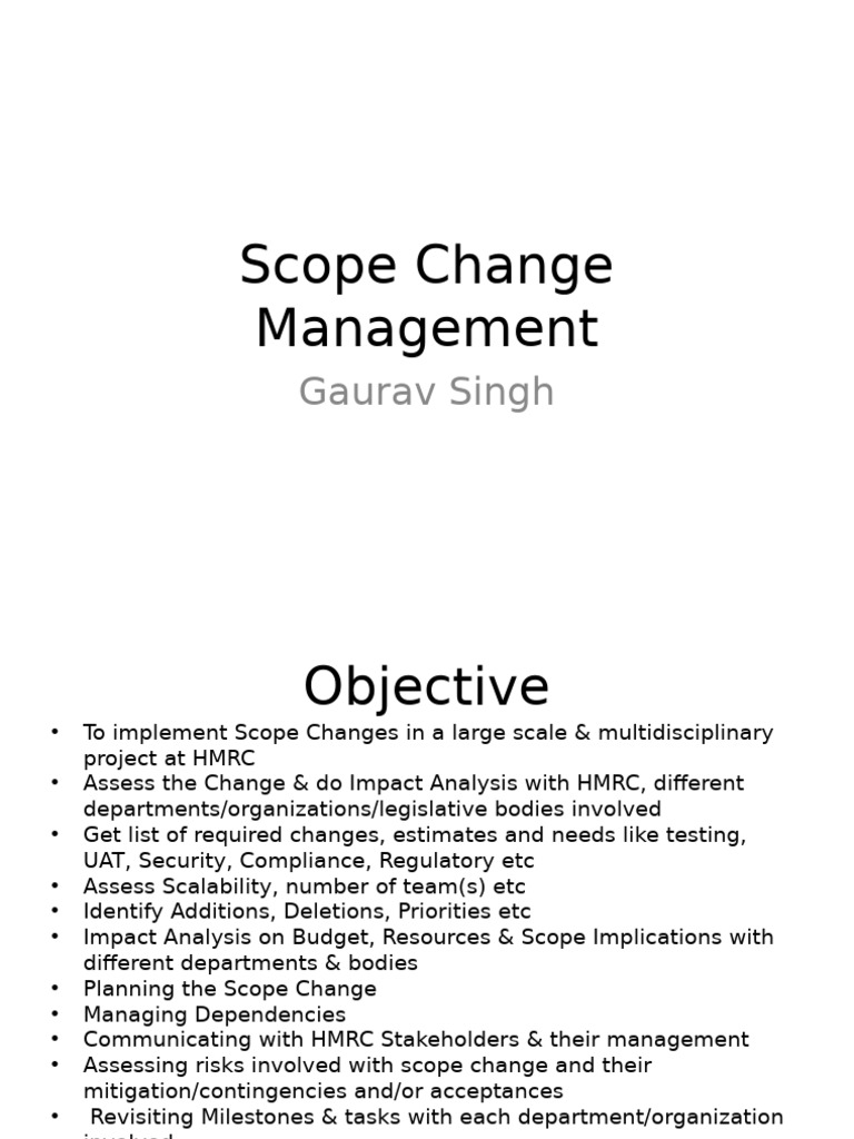 Scope Change v0.1 | PDF | Risk | Project Management