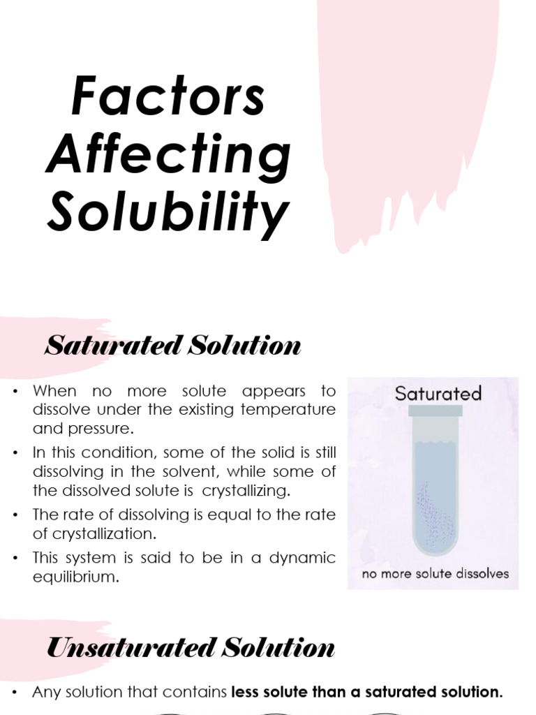 8 Factors Affecting Solubility | PDF | Solubility | Solvation