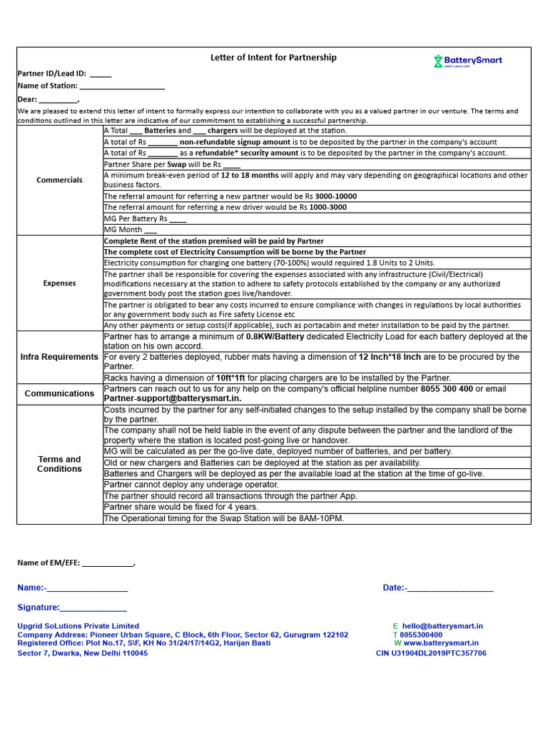LOI (English) | PDF