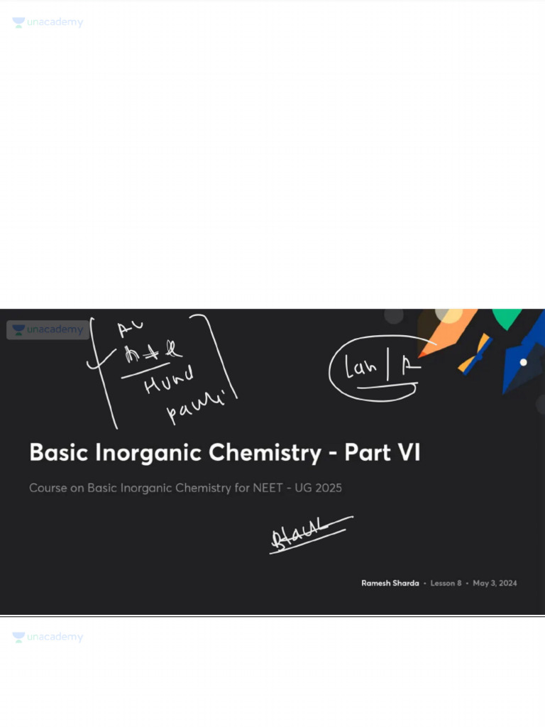 Basic Inorganic Chemistry - Part VI With Anno 1715076112531 | PDF