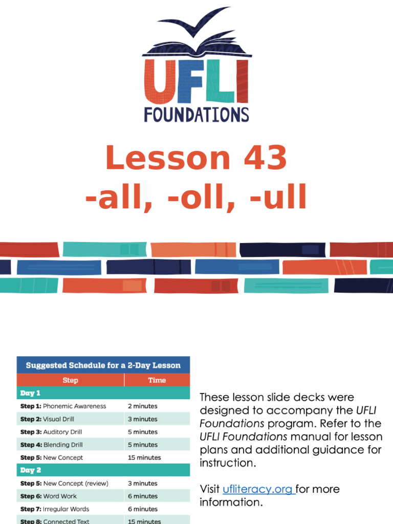 Lesson 43: All, Oll, Ull Concepts | PDF