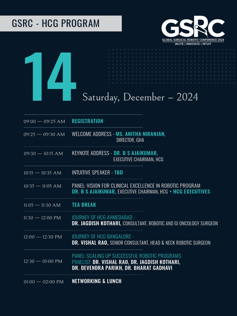 GSRC Program Schedule 2024 | PDF | Medical Specialties | Clinical Medicine