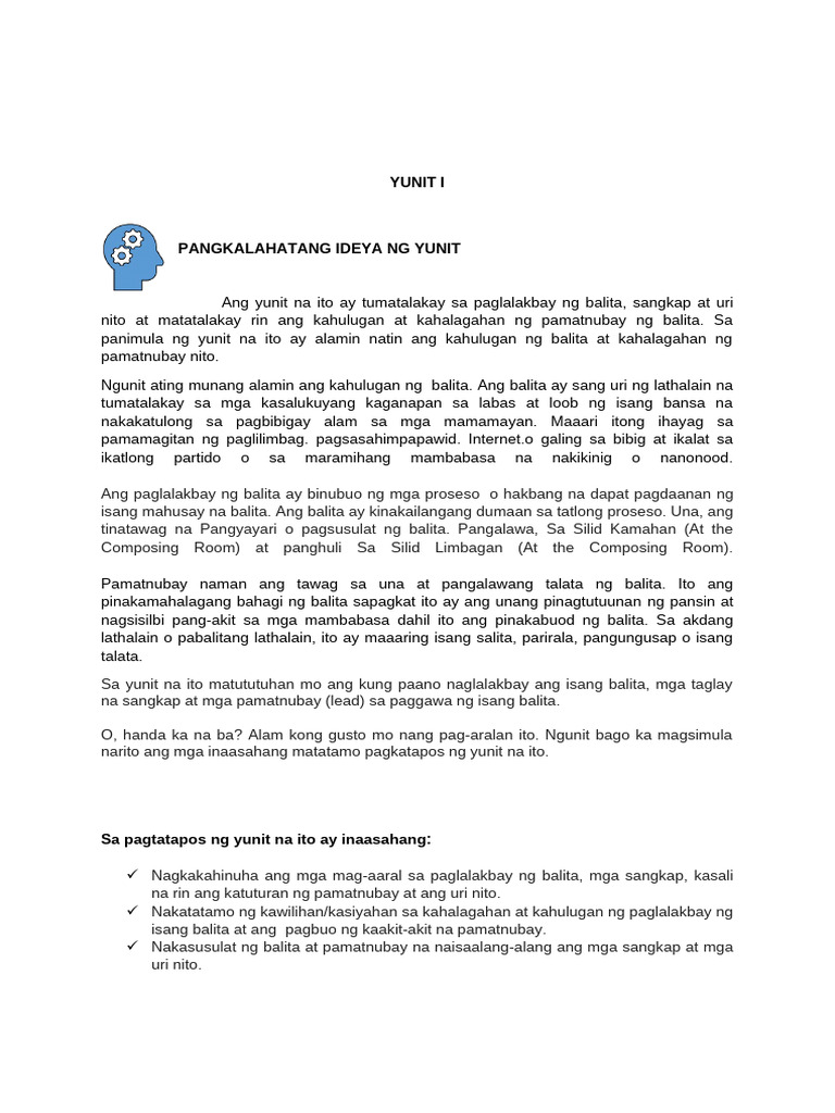 Sample Ng Module Na Susundin (1) | PDF