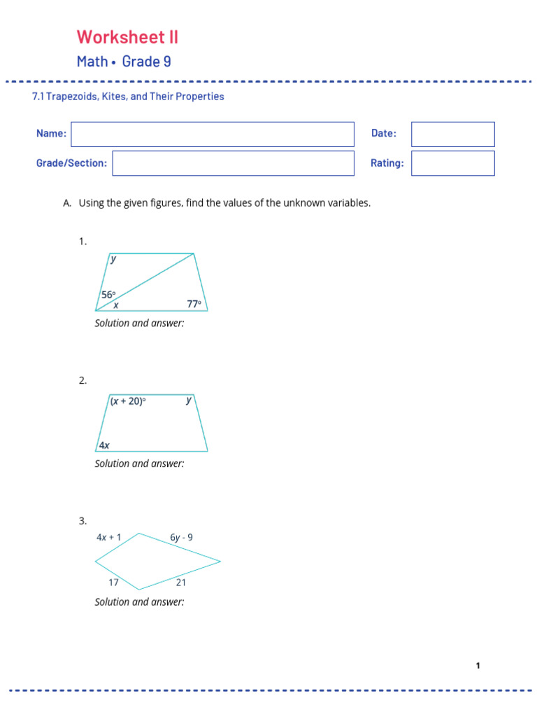 ME Math 9 Q3 0701 WS2 | PDF