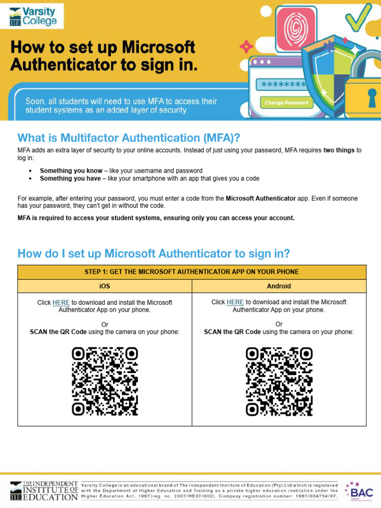 VC - How To Set Up Microsoft Authenticator App1728393771511 | PDF | Qr ...