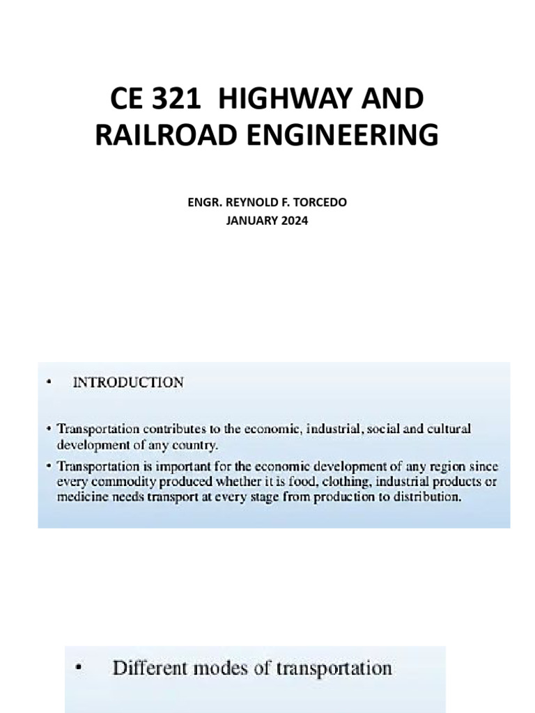 Introduction To Highway Engineering | PDF