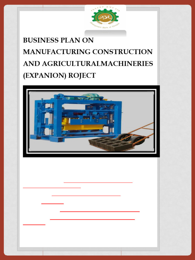 Construction & Agricultural Machinery Plan | PDF | Infrastructure ...