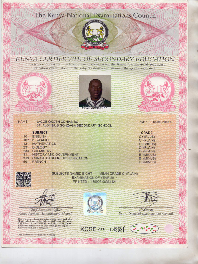 Kcpe Cert | PDF