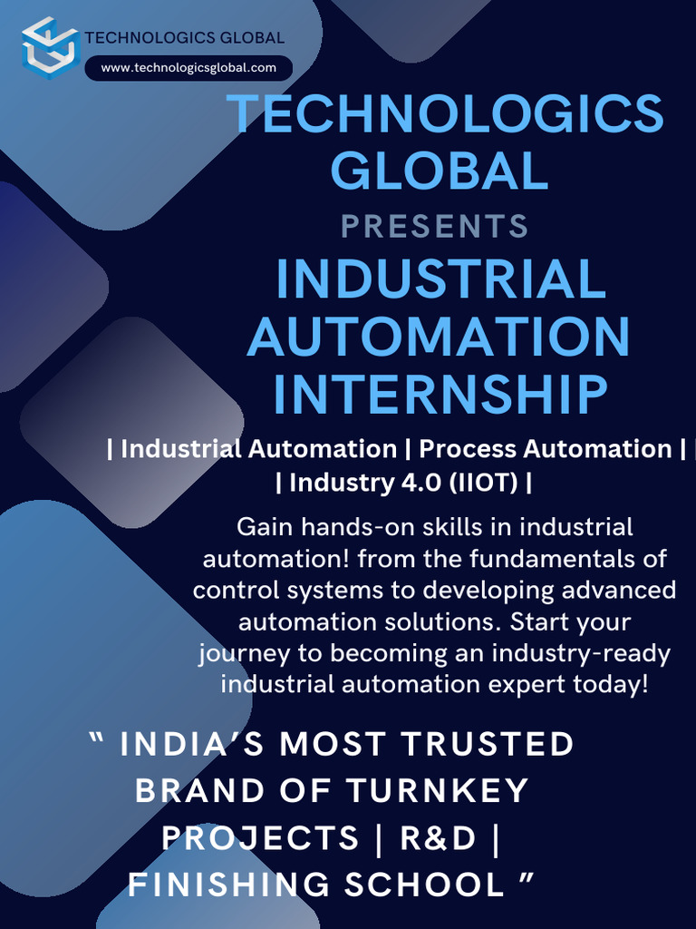 Technologics Research Project Lab Industrial and Process Automation Internship Content | PDF ...
