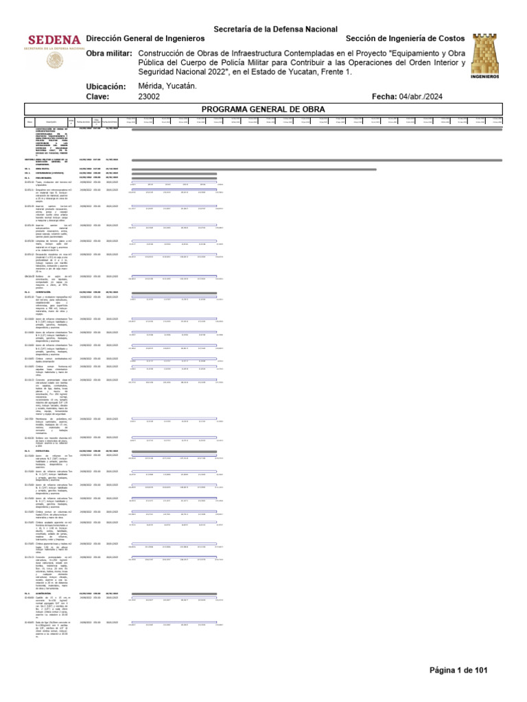 Programa de Obra Caucel | PDF | Fundación (Ingeniería) | Hormigón