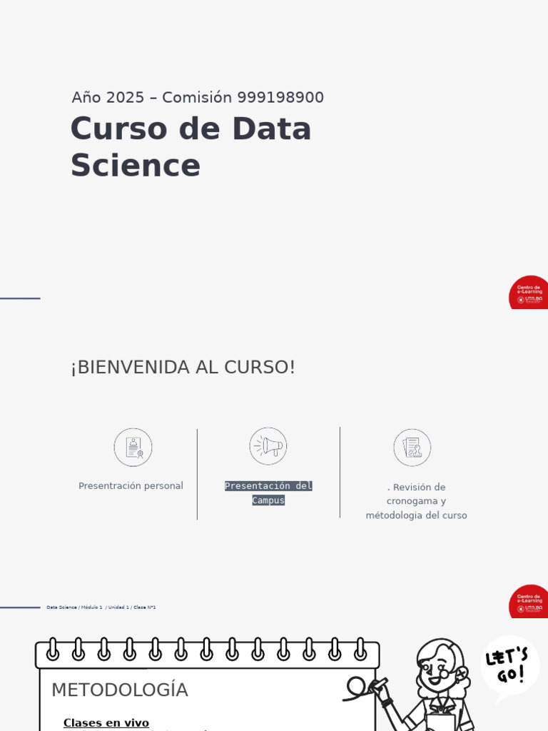 Introducción al Curso de Data Science 2025 | PDF | Estadísticas | Scrum ...