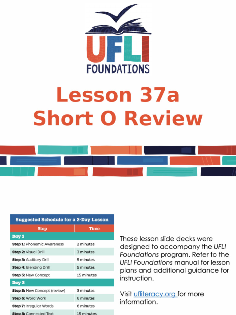 Short O Review: Lesson 37a | PDF