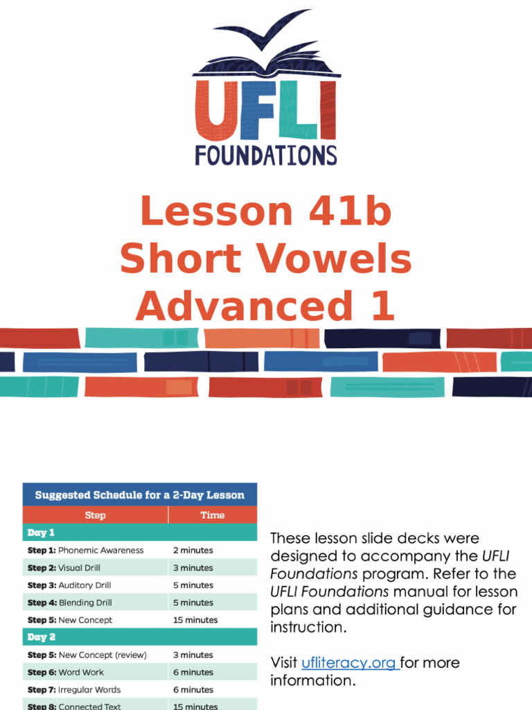 Lesson 41b: Short Vowel Review | PDF