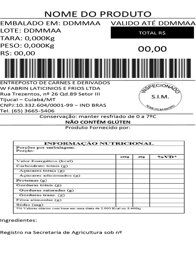 modelo rotulo etiqueta 12 x 6 | PDF