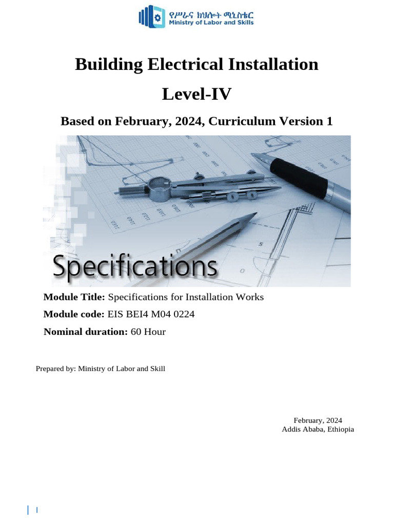 M 4prepare Specifications For Installation Works L4 | PDF | Specification (Technical Standard ...