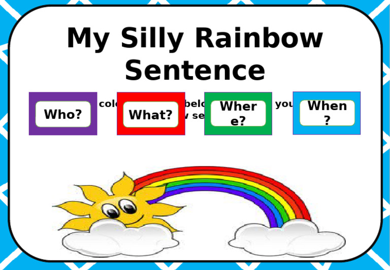 Silly Rainbow Sentence Instruction PDF | PDF