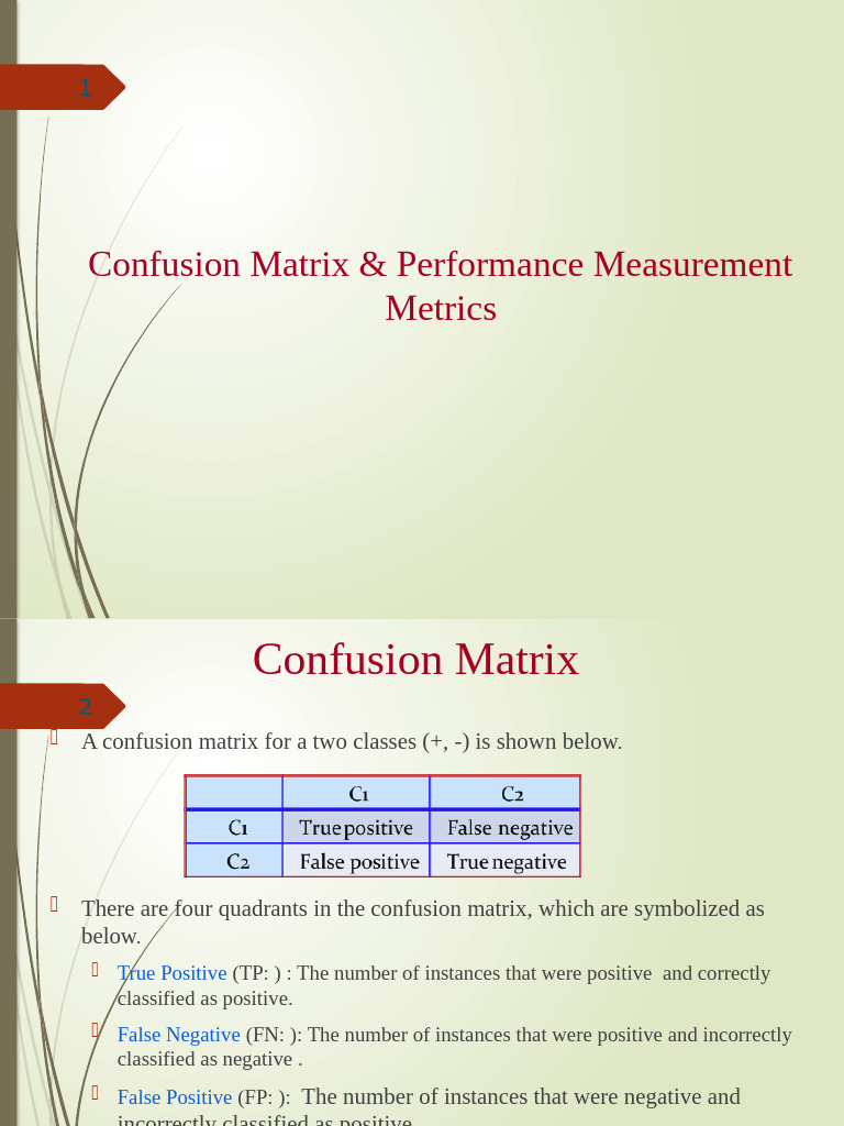 JNN 5.2 Confusion Matrix and Performance Evaluation Metrics | PDF ...