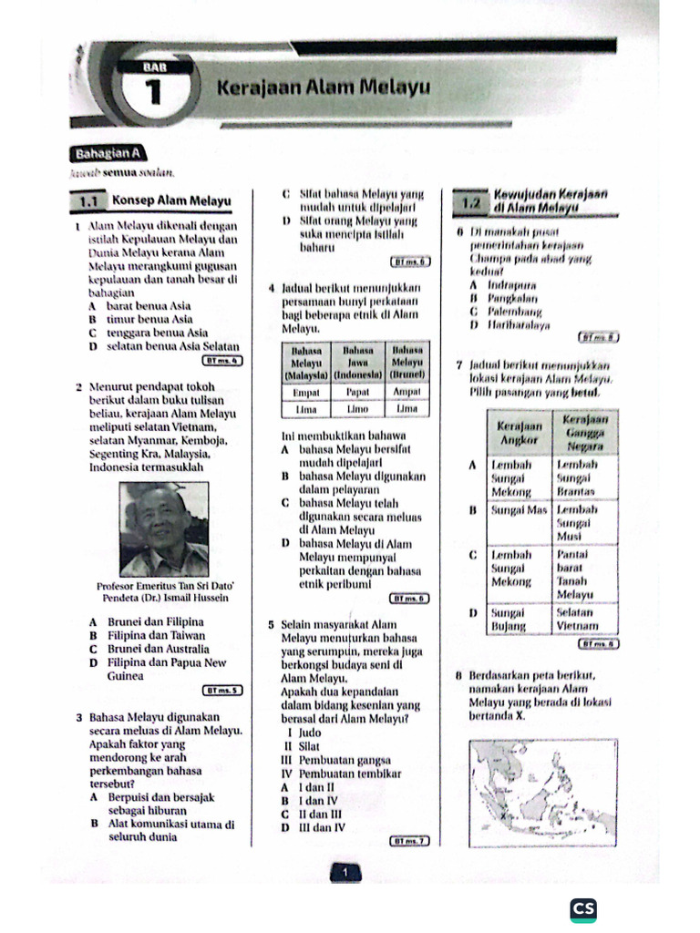 Latihan Sejarah Bab 1 Tingkatan 2 | PDF