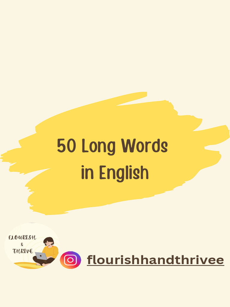 Fifty Long Words in English | PDF