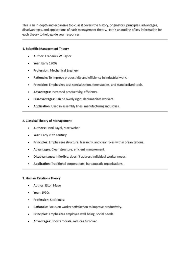 Theories of Management-Short Brief | PDF | Motivation | Motivational