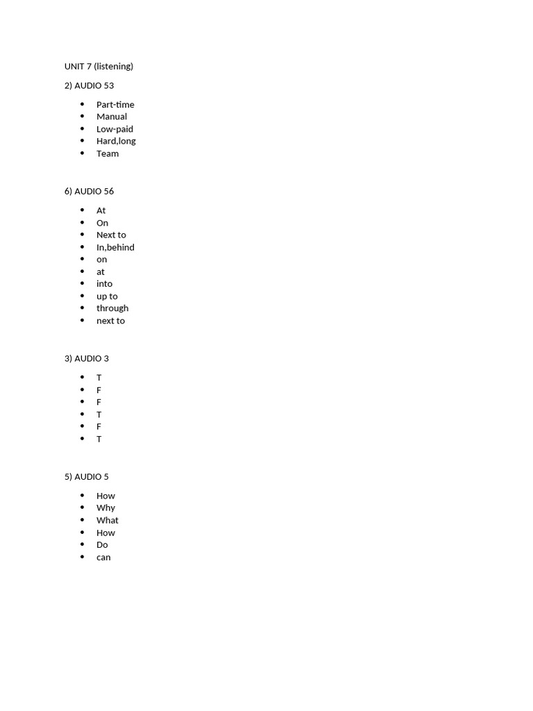 Listening Skills Practice: Unit 7 | PDF