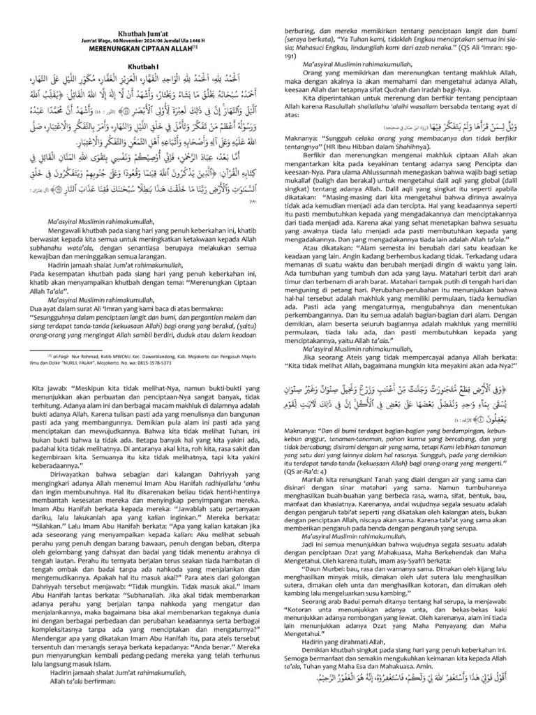 Kang Arf Khutbah | PDF
