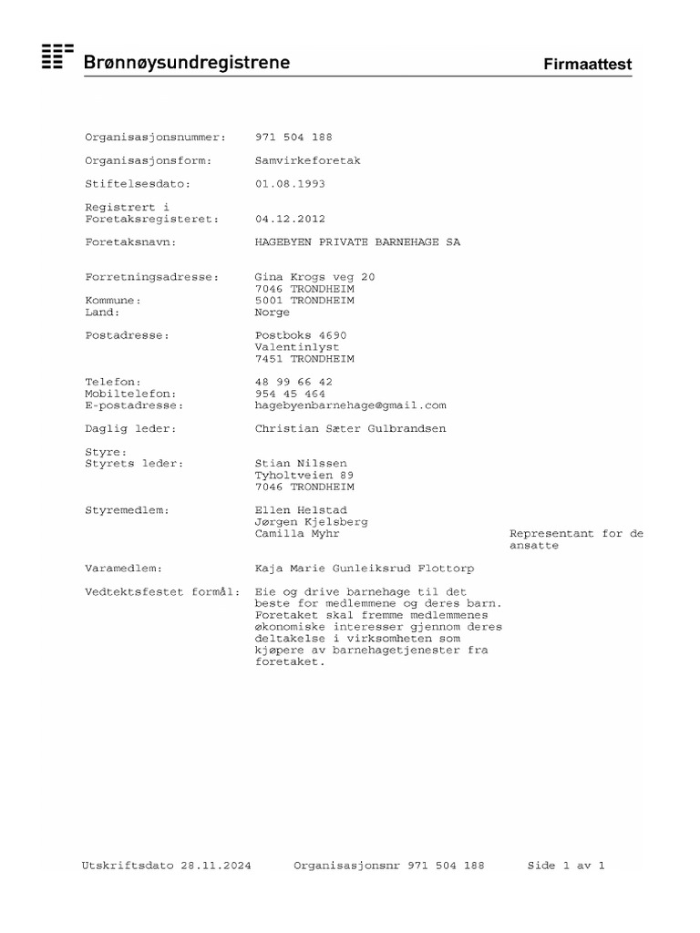 Firmaattest | PDF