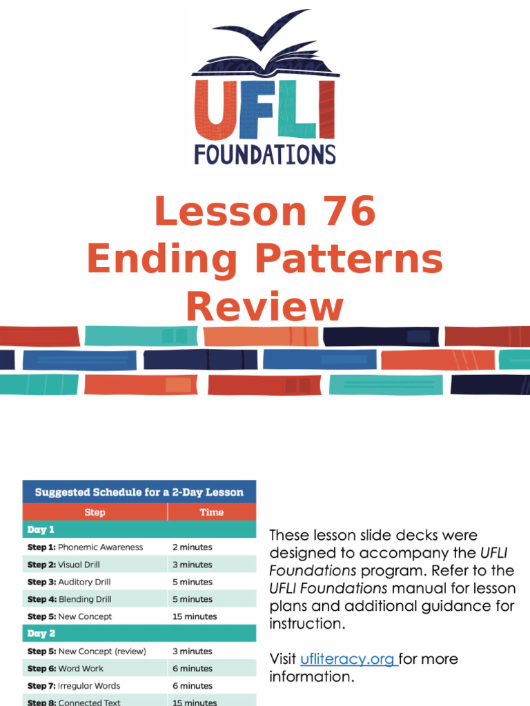 Lesson 76: Ending Patterns Review | PDF