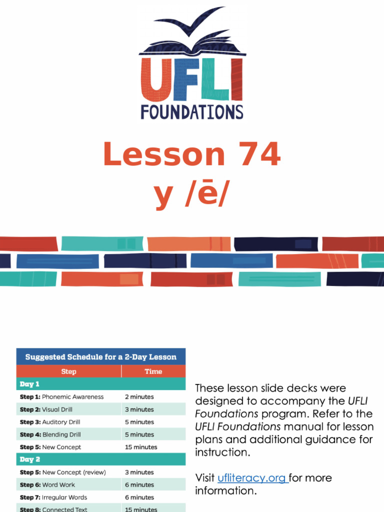 UFLI - Foundations - Lesson - 74 y As e | PDF