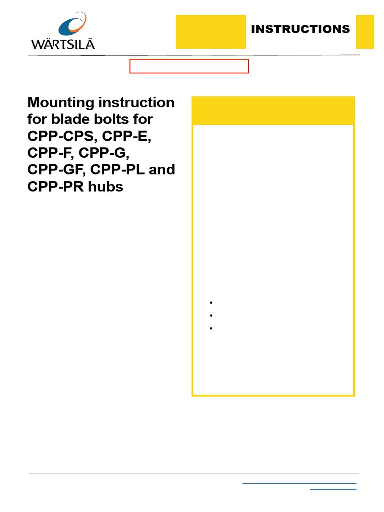 PROP95I055 - v8 - Final Mounting Instruction For Blade Bolts For CPP-CPS, CPP-E, CPP-F, CPP-G ...