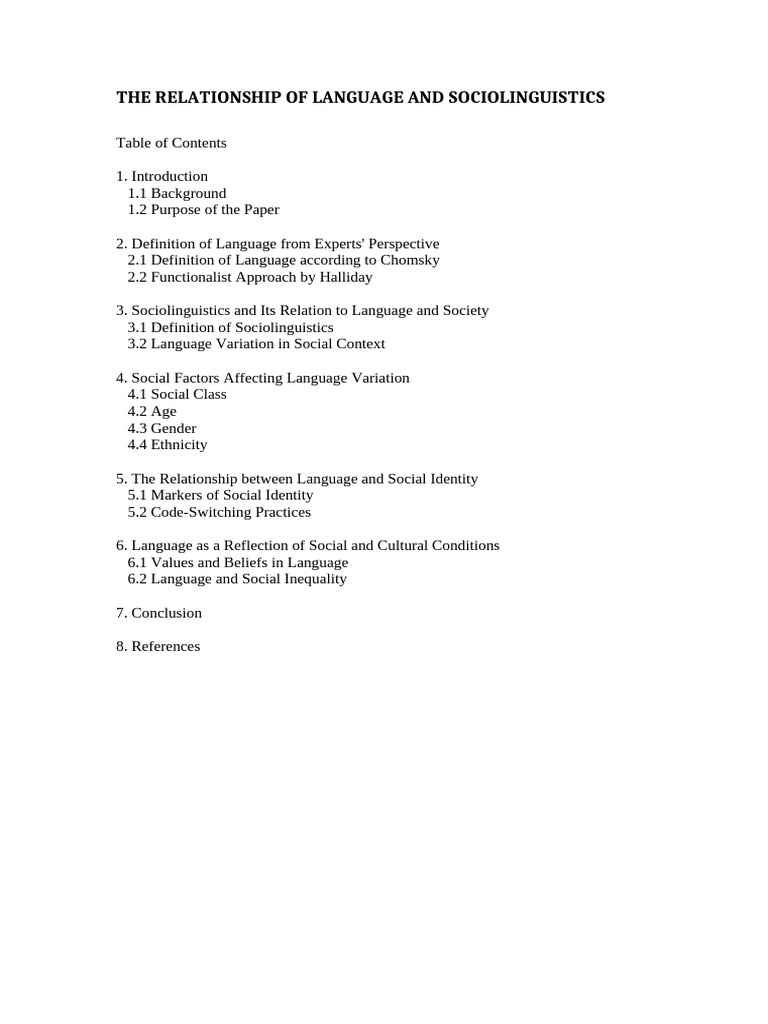 The Relationship of Language and Sociolinguistics | PDF | Sociolinguistics | Semantics