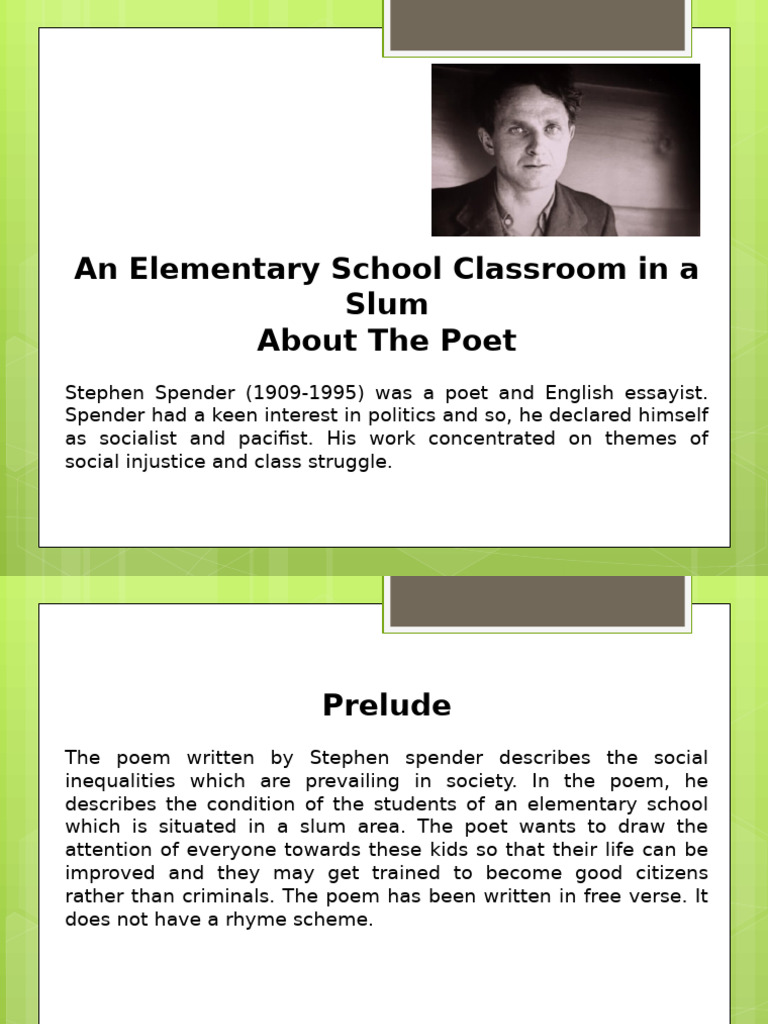 P2 an Elementary School Classroom in a Slum | PDF | Dawn