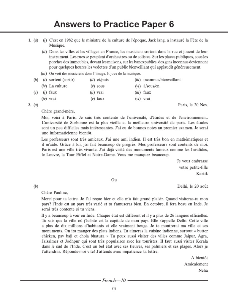 PQP 6 KEY Together With French 2023-24 | PDF
