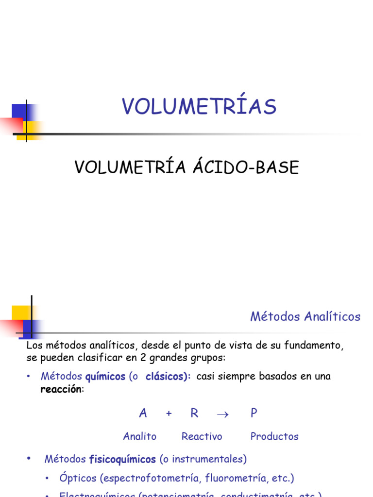 Volumetria Acido Base | PDF | Valoración | Química