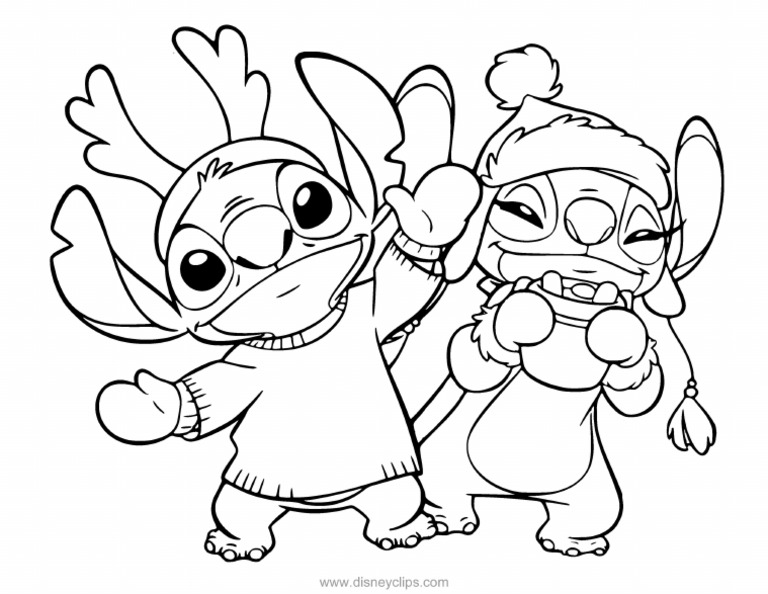 stitch-angel-christmas-coloring | PDF