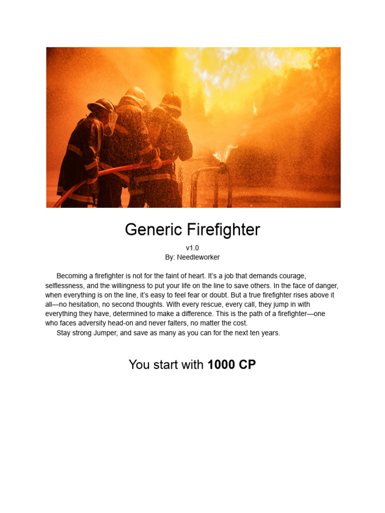 Generic Firefighter | PDF | Firefighter | Firefighting