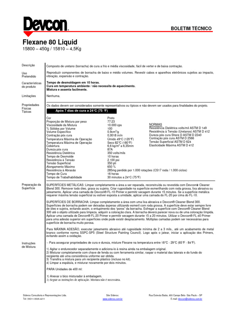 Flexane 80 Liquid Dados | PDF | Materiais
