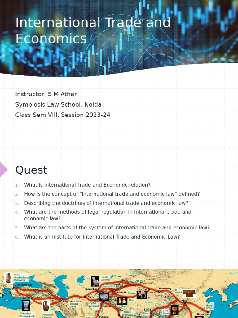 International Trade and Economics, Lec Intro-1-4 | PDF | Cost Of Living | World Trade Organization