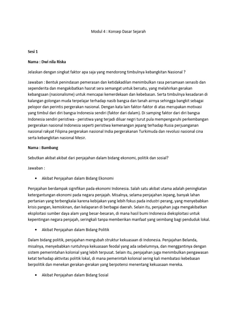 Kelompok 2 Modul 4 Konsep Dasar Sejarah | PDF