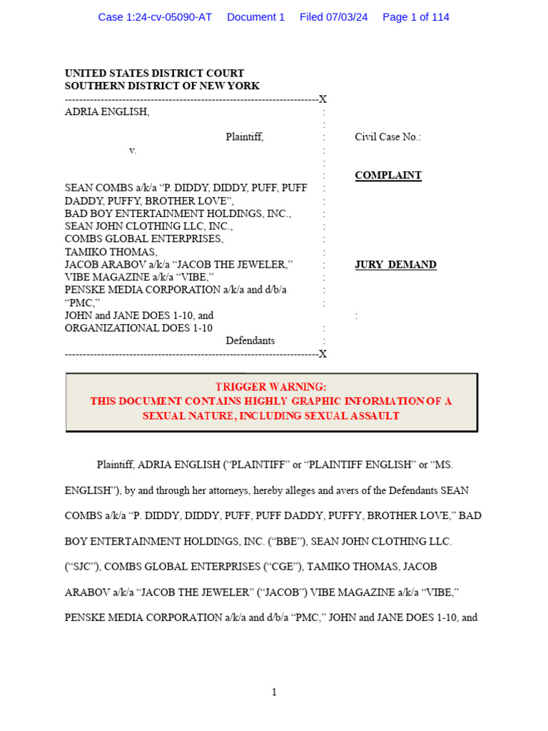 Adria English V Combs | PDF