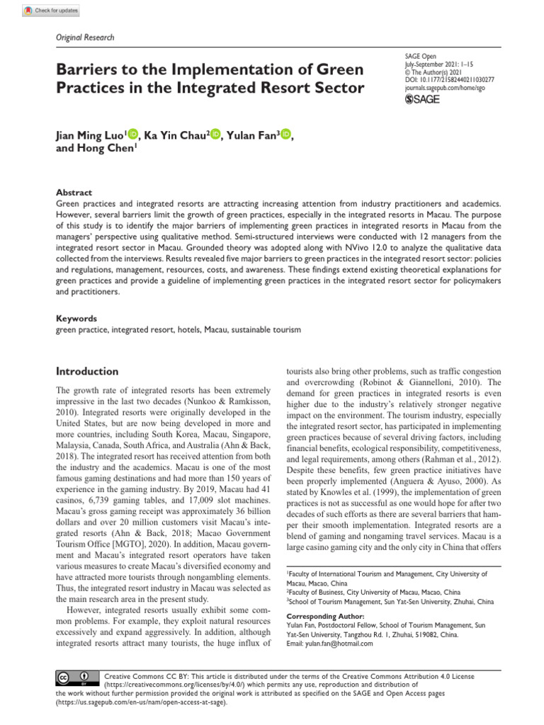 barriers | PDF | Qualitative Research | Tourism