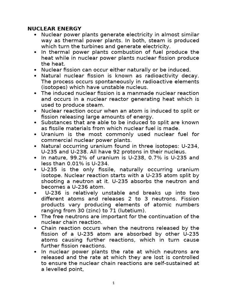 NUCLEAR ENERGY | PDF | Nuclear Fuel | Nuclear Reactor
