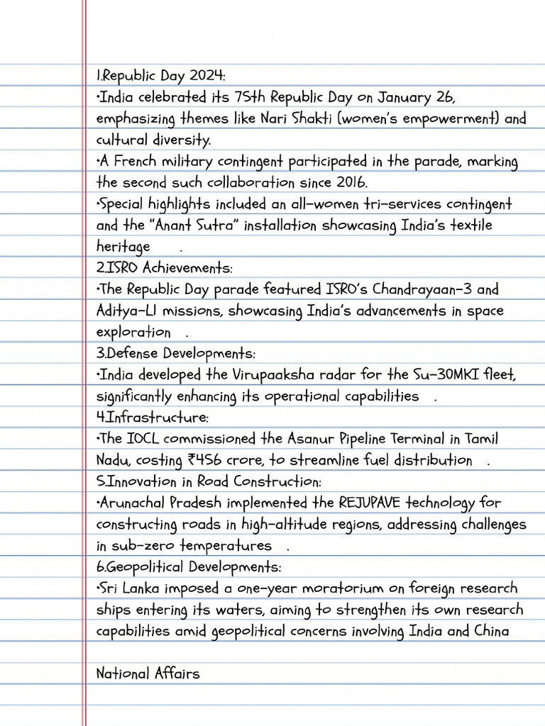 January Current Affairs | PDF