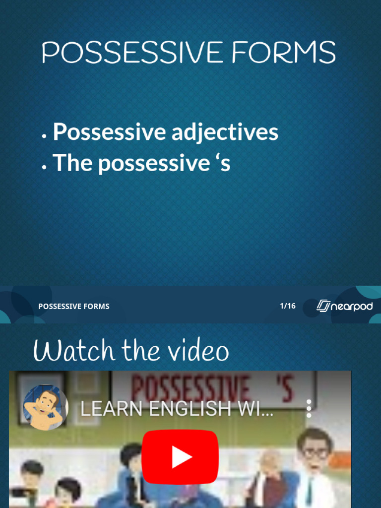 POSSESSIVE FORMS | PDF