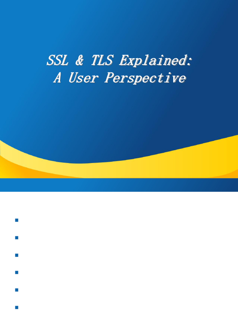 MQTC 2014 SSL and TLS Explained-A User Perspective | PDF | Transport ...